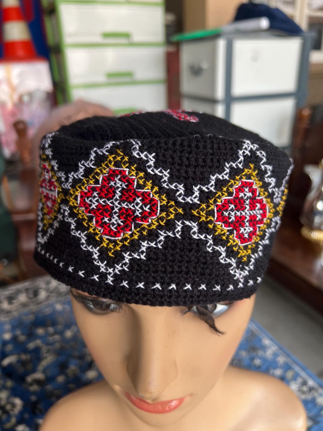 Chirstian Hat Kofi Eastern Orthodoxy Priests Crochet Embroidery Beanie ...