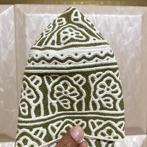 Omani Kufi Koofi Hat Topi Embroidery Handmade Cap Islamic Muslim Size ...