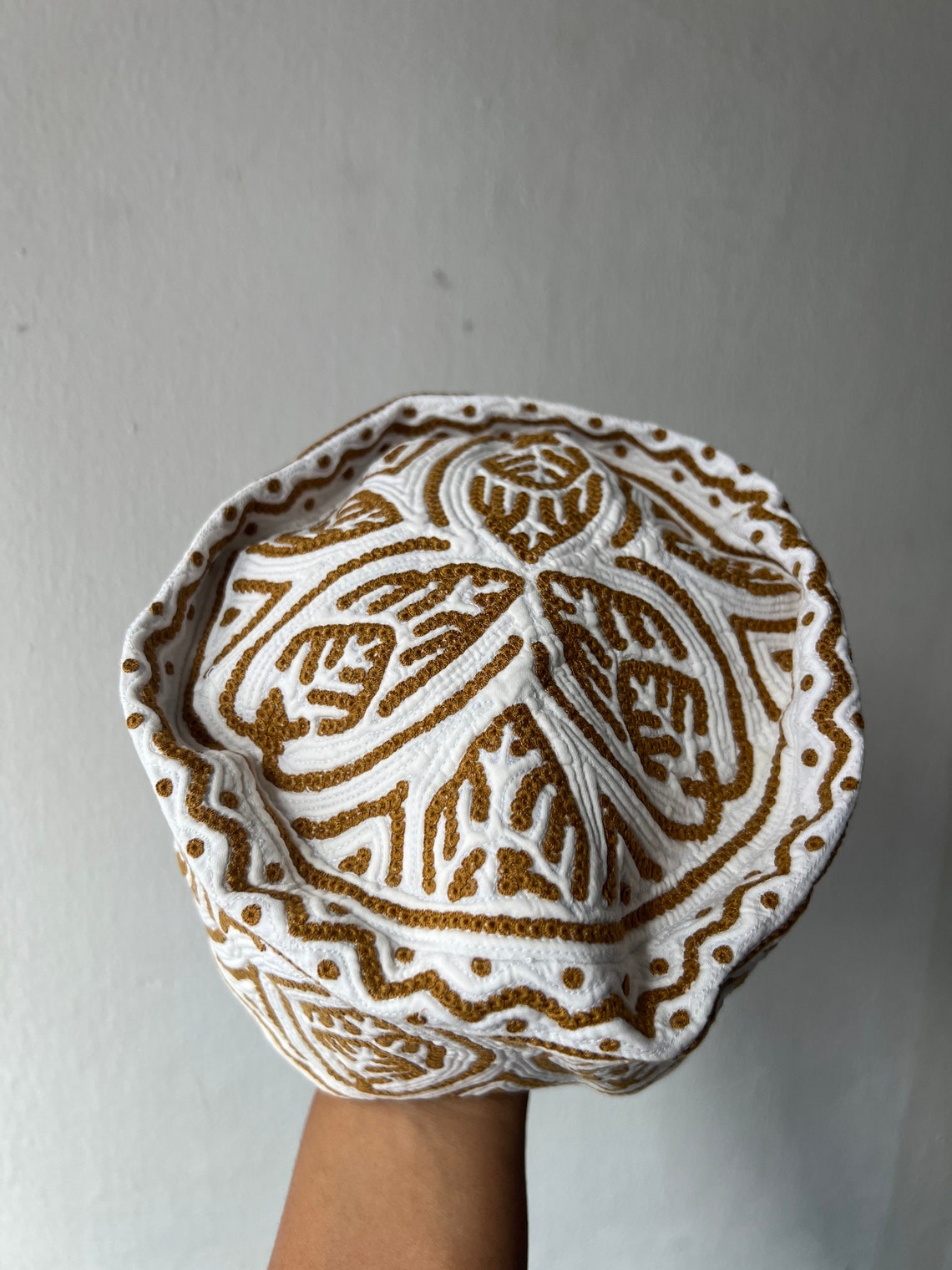 Omani Kufi Koofi Hat Topi Embroidery Handmade Cap Islamic Muslim Size ...