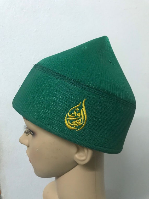 Islamic Green Hat Muslim Cap salat sufism Imam Beanie Craft | Etsy