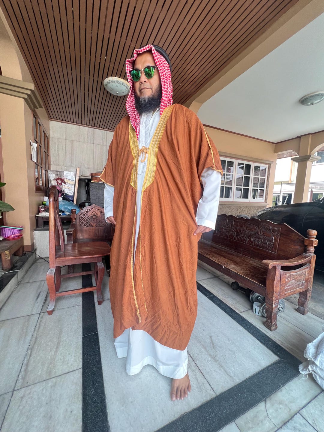 Vintage Bisht With Gold Embroidery Handmade Mishla Sheik Imam Haram ...