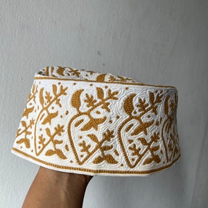 Omani Kufi Koofi Hat Topi Embroidery Handmade Cap Islamic Muslim Size ...
