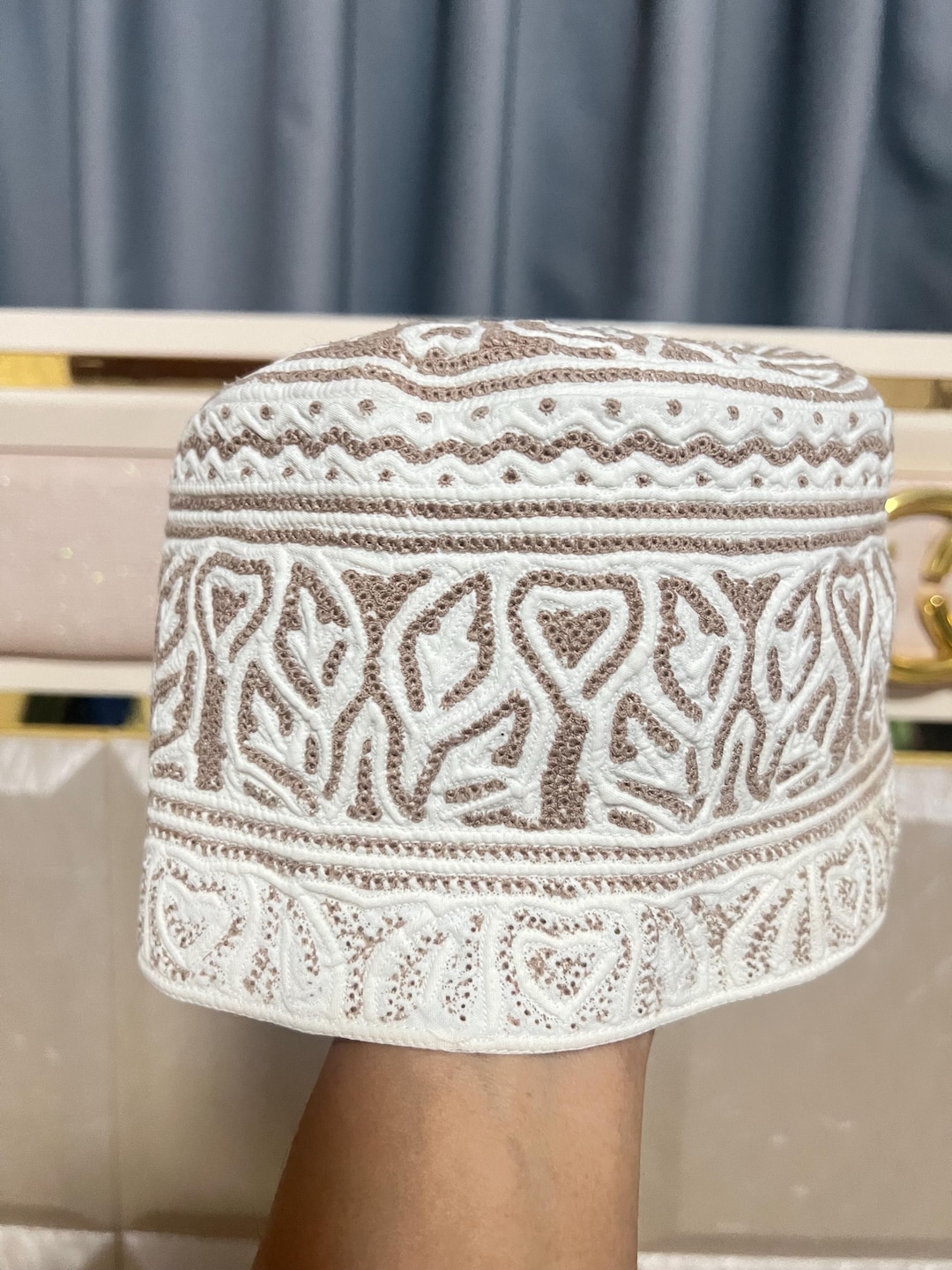 Vintage Omani Kufi Koofi Hat Topi Embroidery Handmade Cap Islamic ...