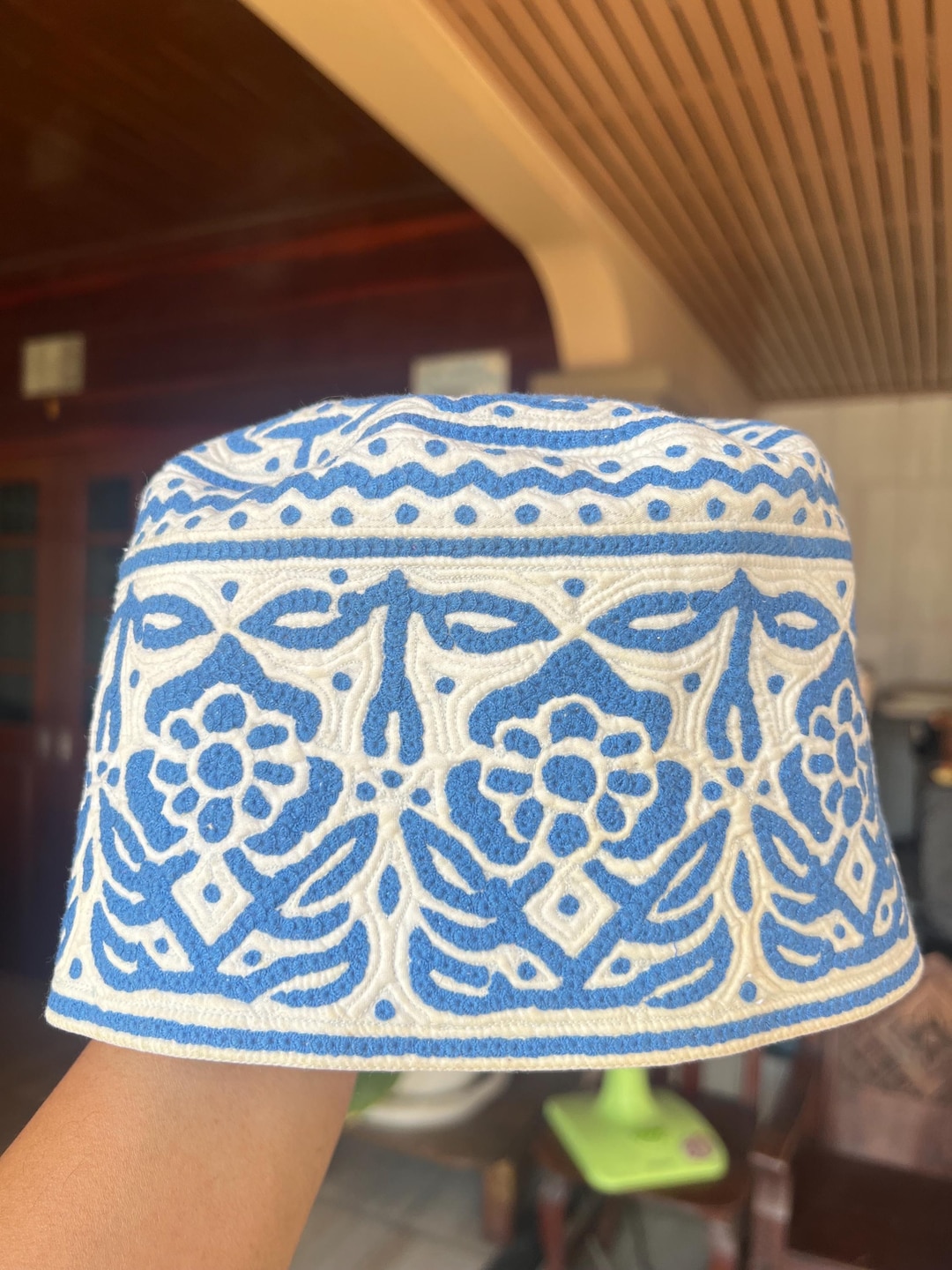 Omani Kufi Koofi Hat Topi Embroidery Handmade Cap Islamic Muslim Size ...