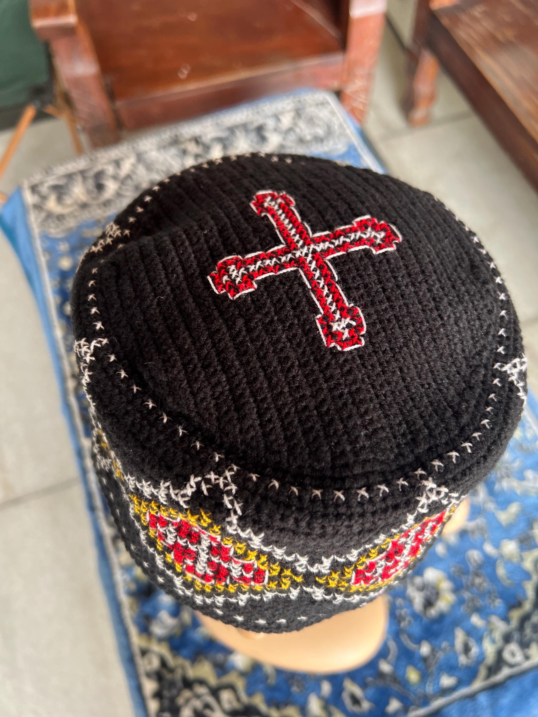 Chirstian Hat Kofi Eastern Orthodoxy Priests Crochet Embroidery Beanie ...