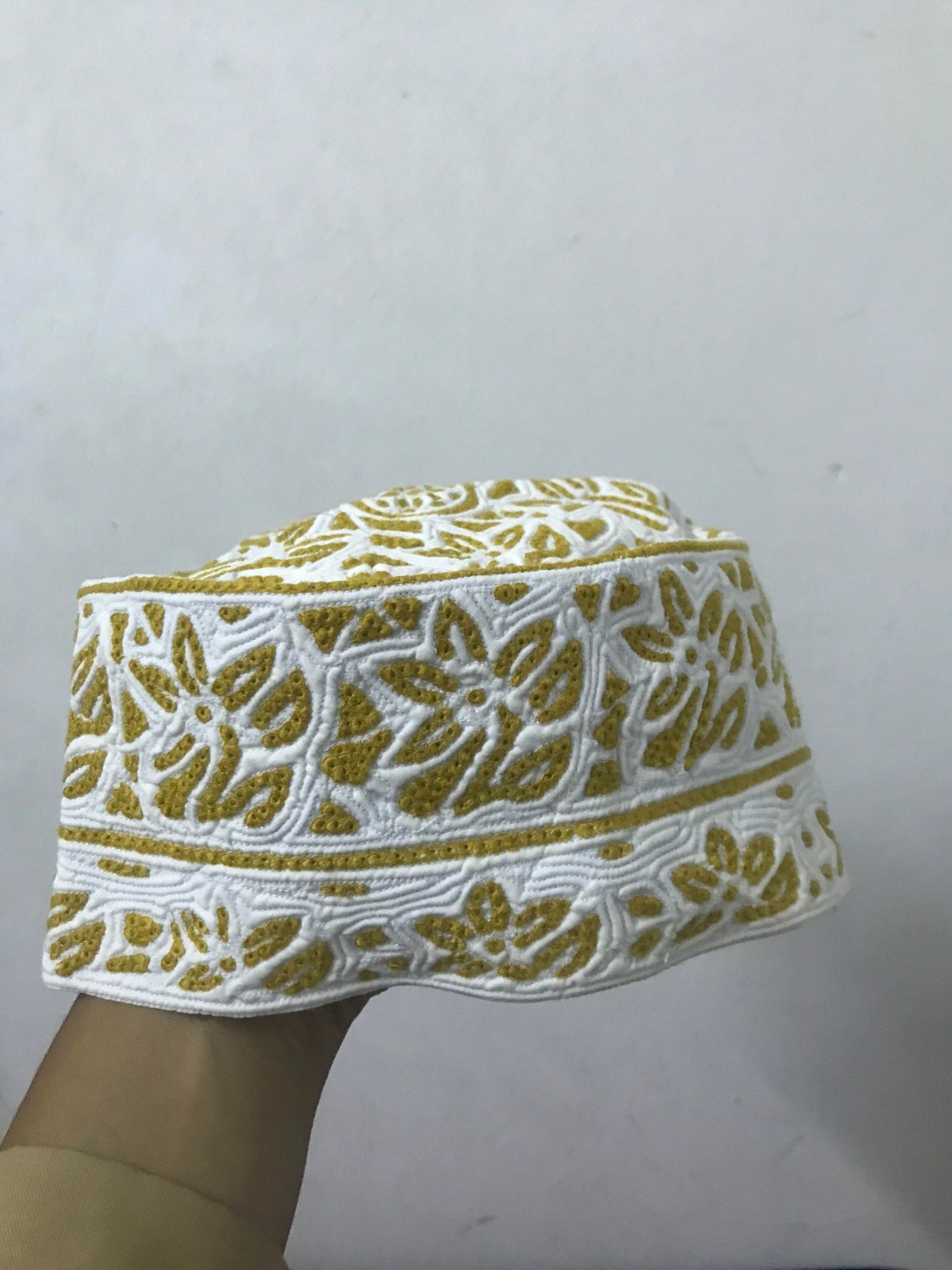 Size 23 Omani Kufi Koofi Hat Topi Embroidery Handmade Cap Islamic ...
