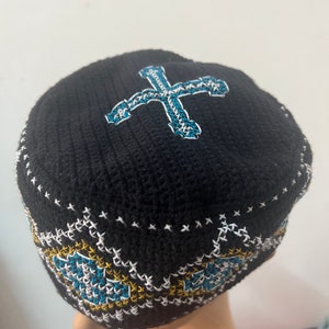 Chirstian Hat Kofi Eastern Orthodoxy Priests Crochet Embroidery Beanie ...