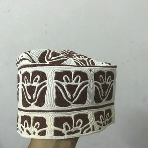 Omani Kufi Koofi Hat Topi Embroidery Handmade Cap Islamic Muslim Size ...
