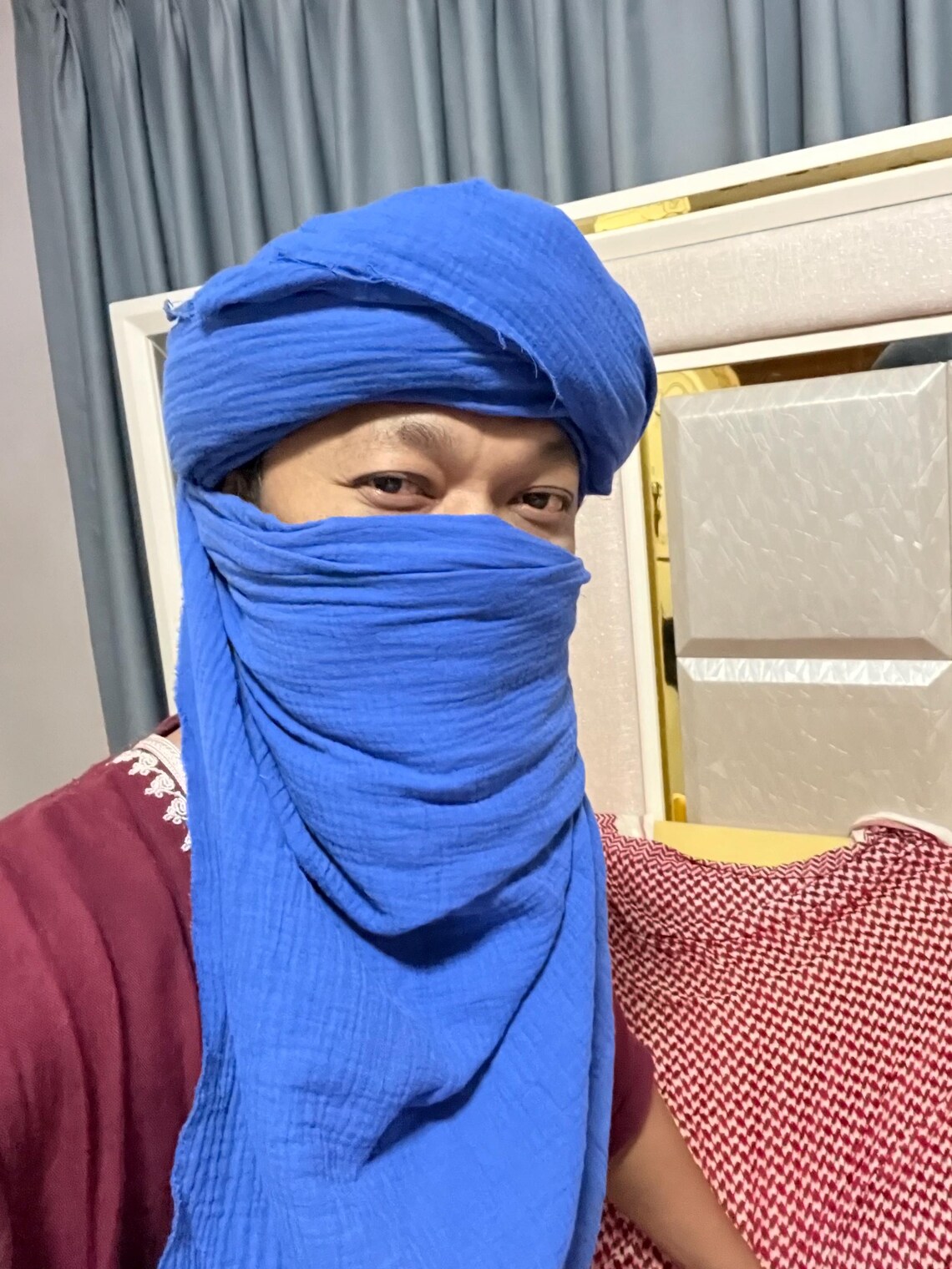 Blue Scarf Turban Berber Bedouin Nomad Shawl Sahara Desert Morocco ...