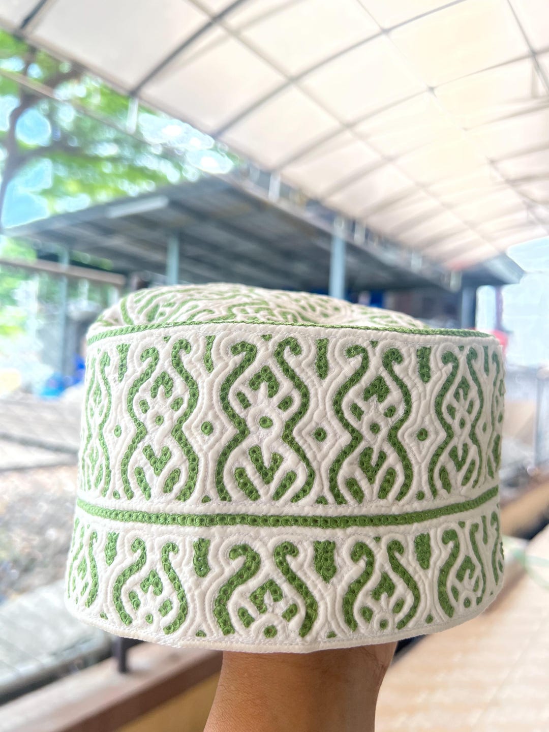 Omani Kufi Koofi Hat Topi Embroidery Handmade Cap Islamic Muslim Size ...