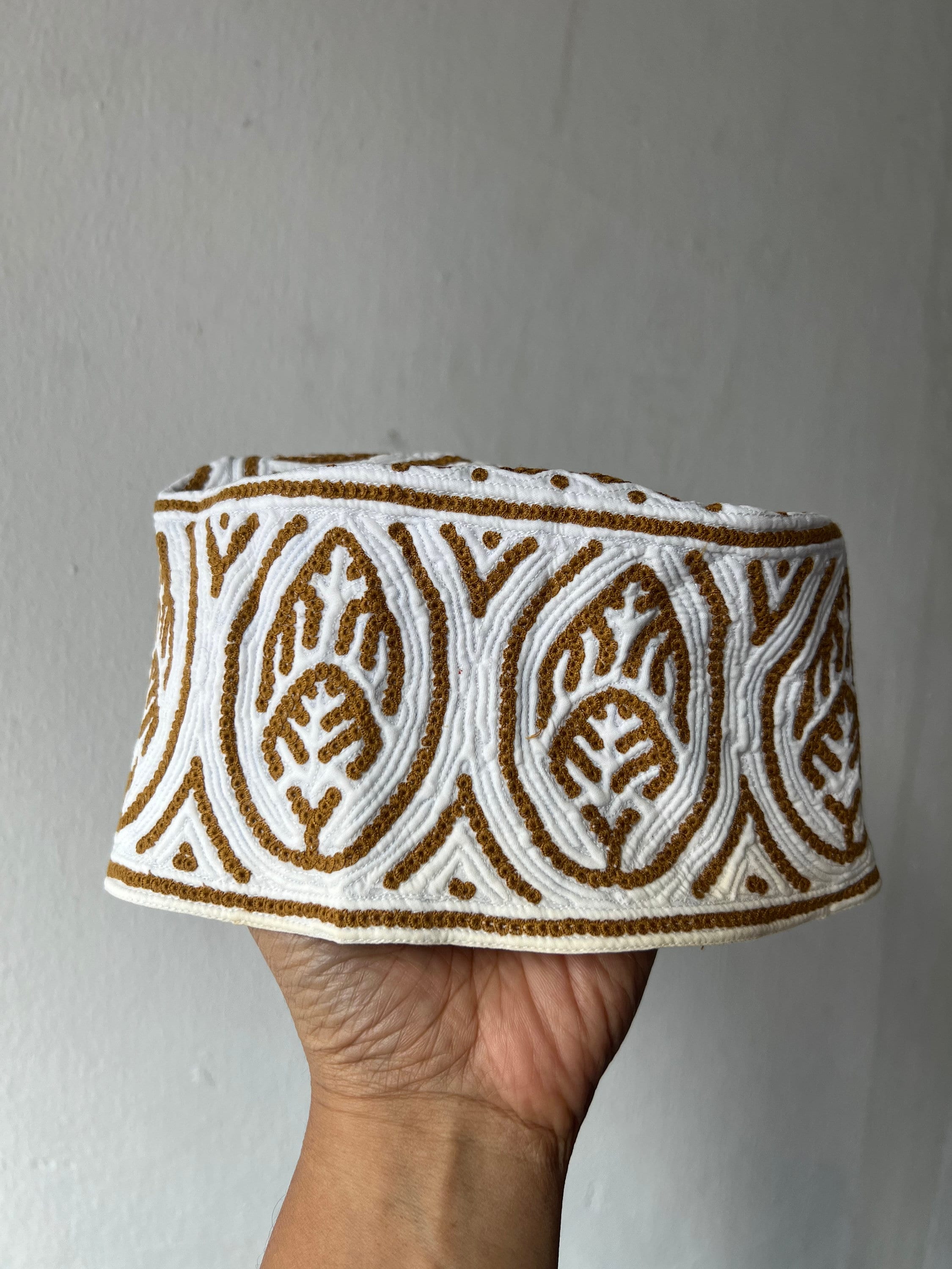 Omani Kufi Koofi Hat Topi Embroidery Handmade Cap Islamic Muslim Size ...