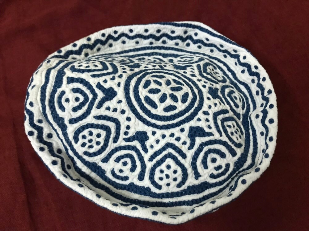 Omani Kufi Koofi Hat Topi Embroidery Handmade Cap Islamic Muslim Size ...