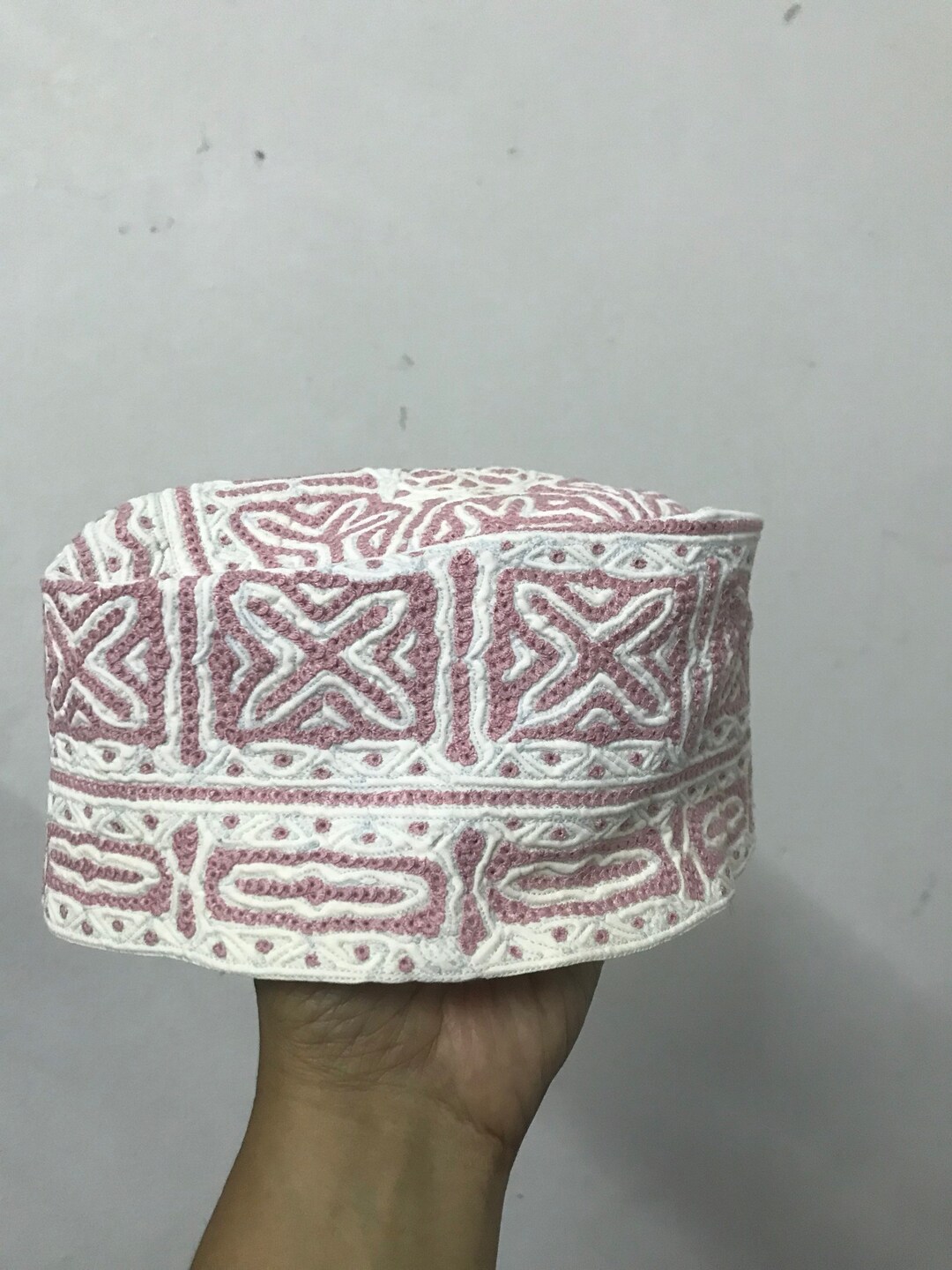 Omani Kufi Koofi Hat Topi Embroidery Handmade Cap Islamic Muslim Size ...