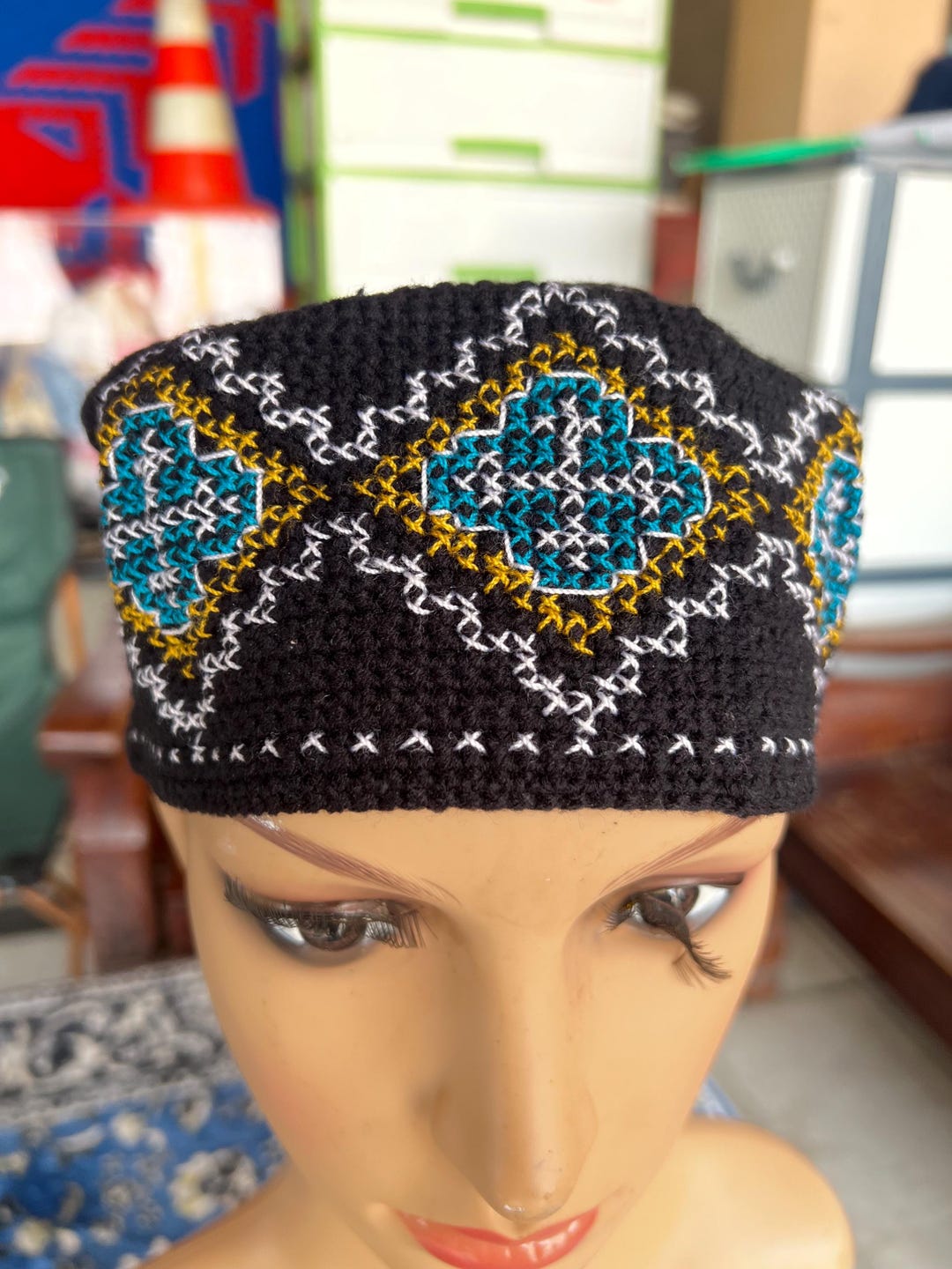 Chirstian Hat Kofi Eastern Orthodoxy Priests Crochet Embroidery Beanie ...
