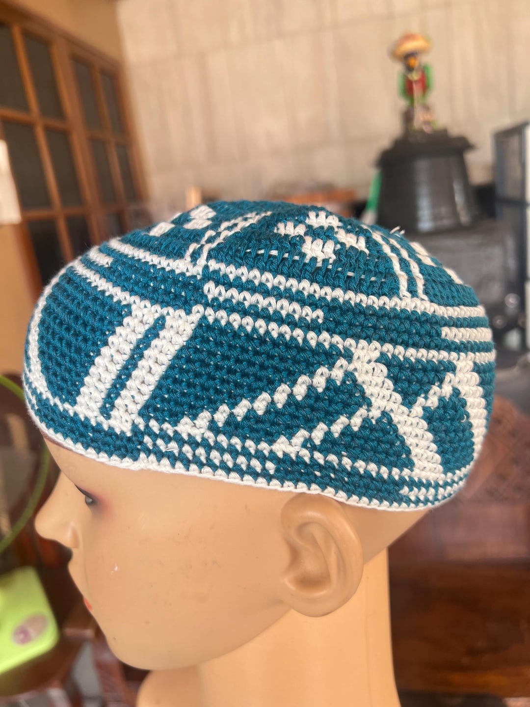 Handmade Crochet Prayer Cap for Men Islamic Kufi Hat Kofi Muslim Cap ...
