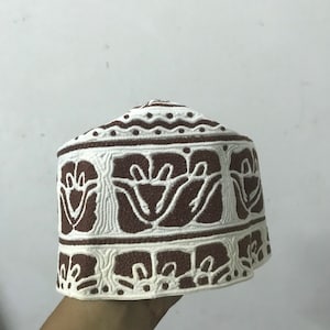 Omani Kufi Koofi Hat Topi Embroidery Handmade Cap Islamic Muslim Size ...