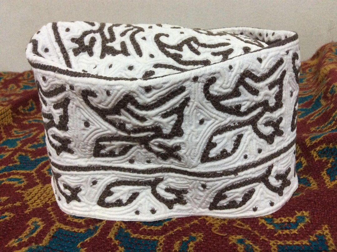 Omani Kufi Koofi Hat Topi Embroidery Handmade Cap Islamic Muslim Size ...