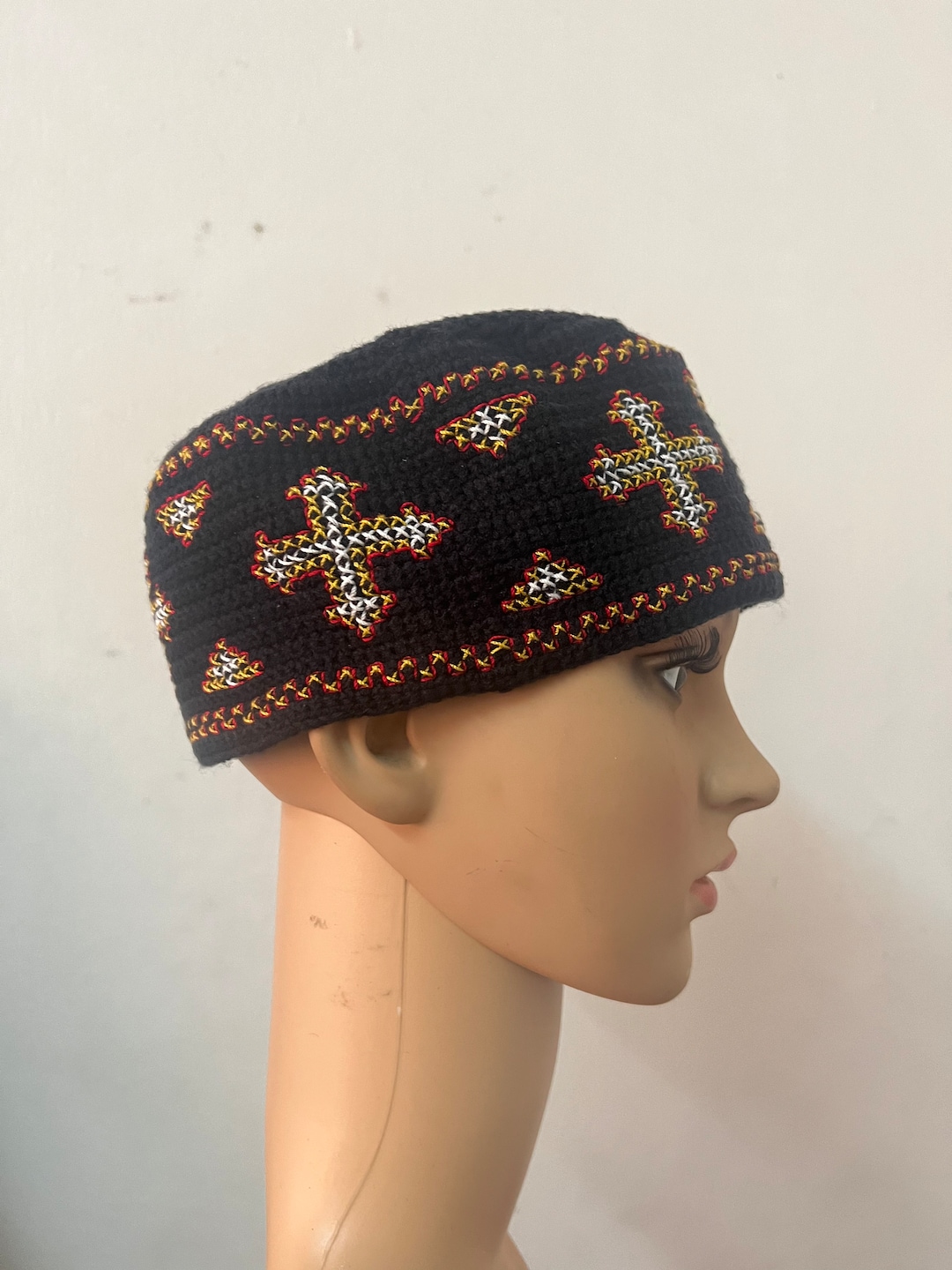 Chirstian Hat Kofi Eastern Orthodoxy Priests Crochet Embroidery Beanie ...