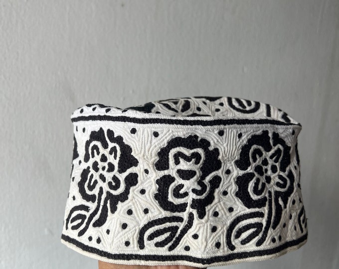 Omani Kufi Koofi Hat Topi Embroidery Handmade Cap Islamic Muslim Size ...