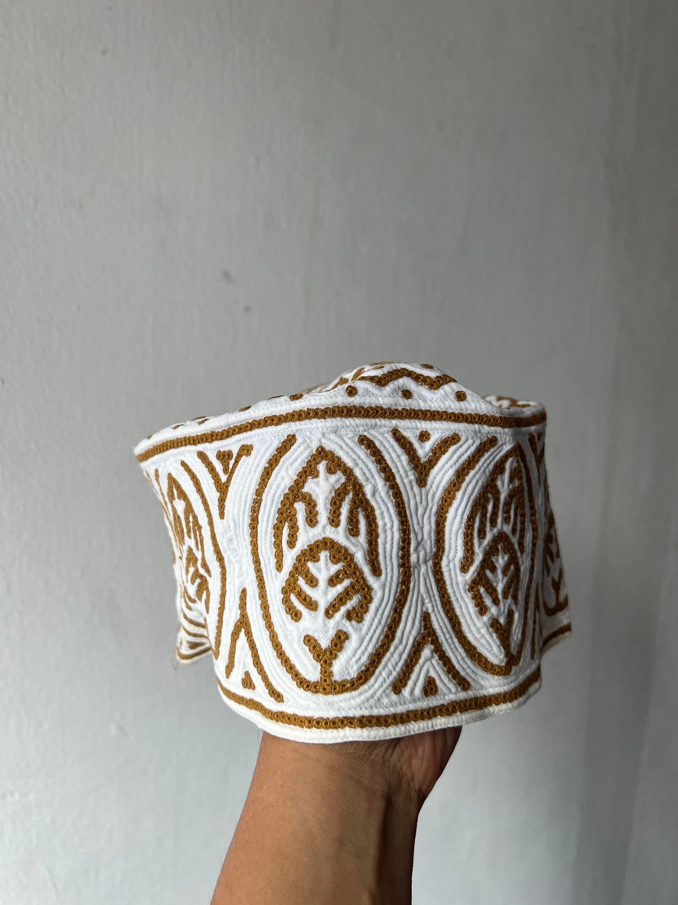 Omani Kufi Koofi Hat Topi Embroidery Handmade Cap Islamic Muslim Size ...