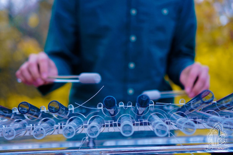 Crystalophone chromatic crystal harp marimba vibrophone | Etsy