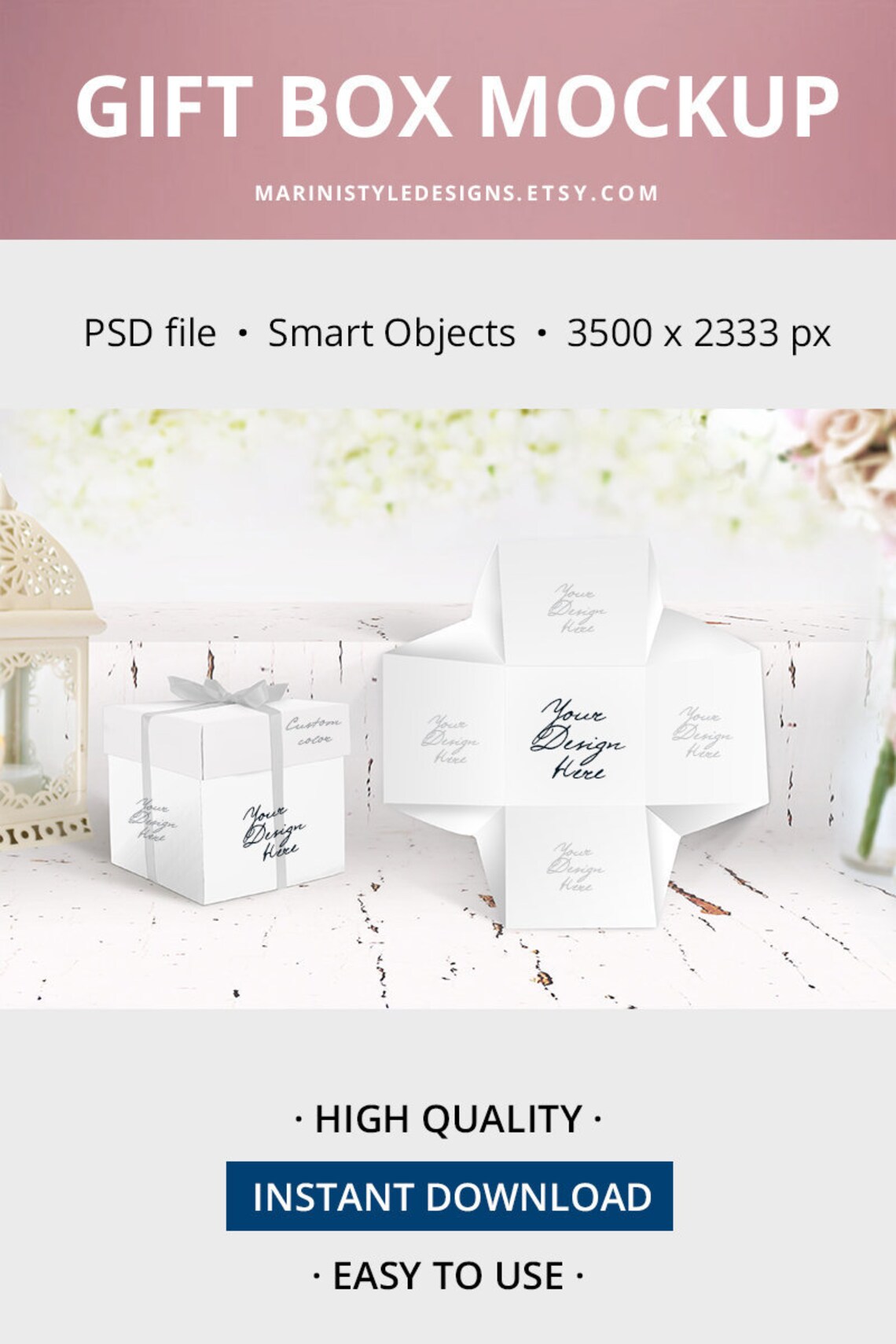 Explosion Box Mockup Gift Box Mockup PSD Paper Box Mockup - Etsy