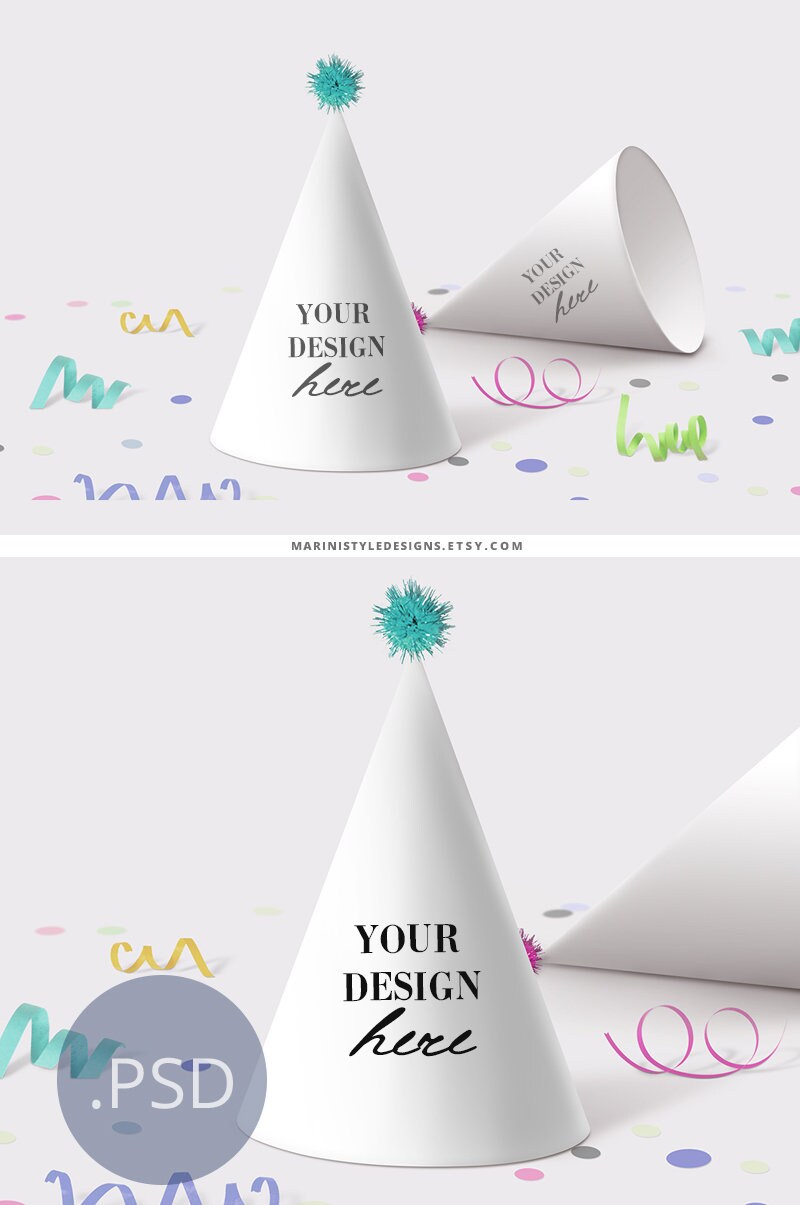 Partei Hut Mockup, Printables Mockup, Papier Party Hut Mockup, Kinder ...