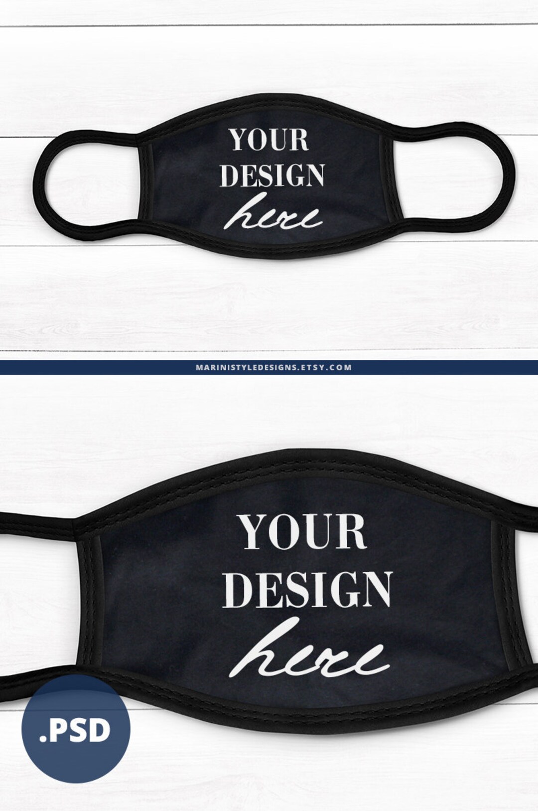 Black Face Mask Mockup, Black Face Cover Mockup, Sublimation Mask ...