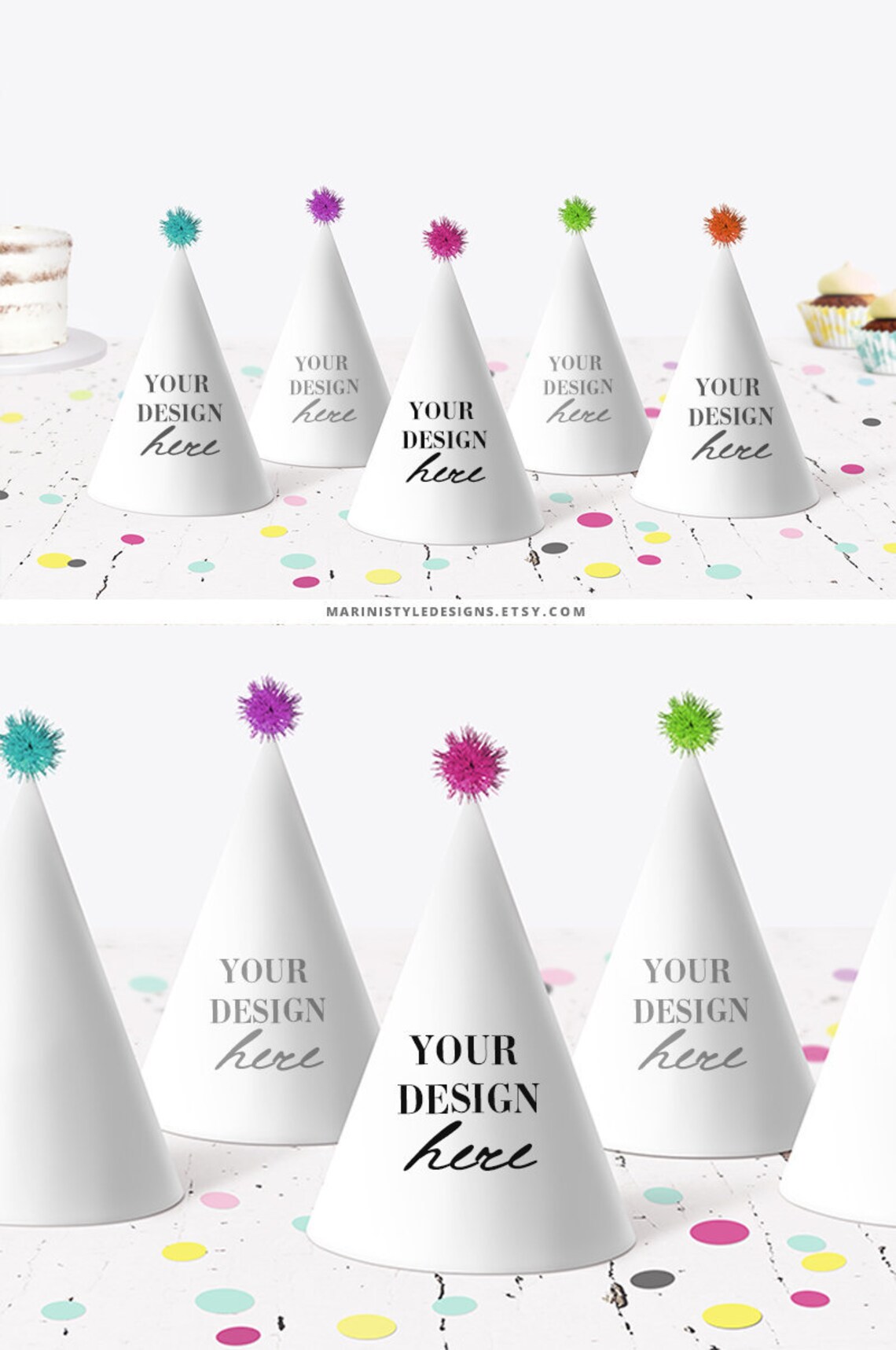 Birthday Party Hat Mockup Paper Party hat mockup | Etsy
