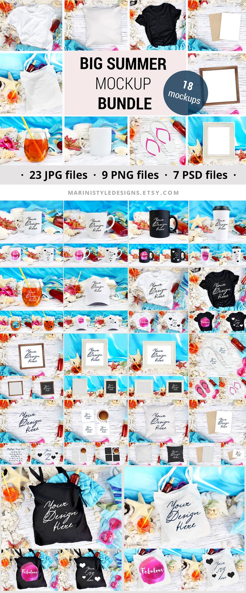 Summer Beach Mockup Bundle Beach Mug Mockup Summer T-shirt - Etsy