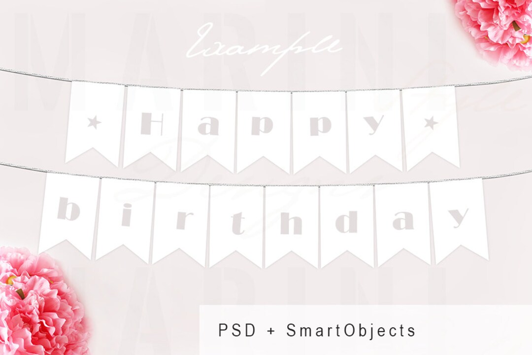 Bunting Mockup, Party Decoration Styled Stock Photography, Bunting ...
