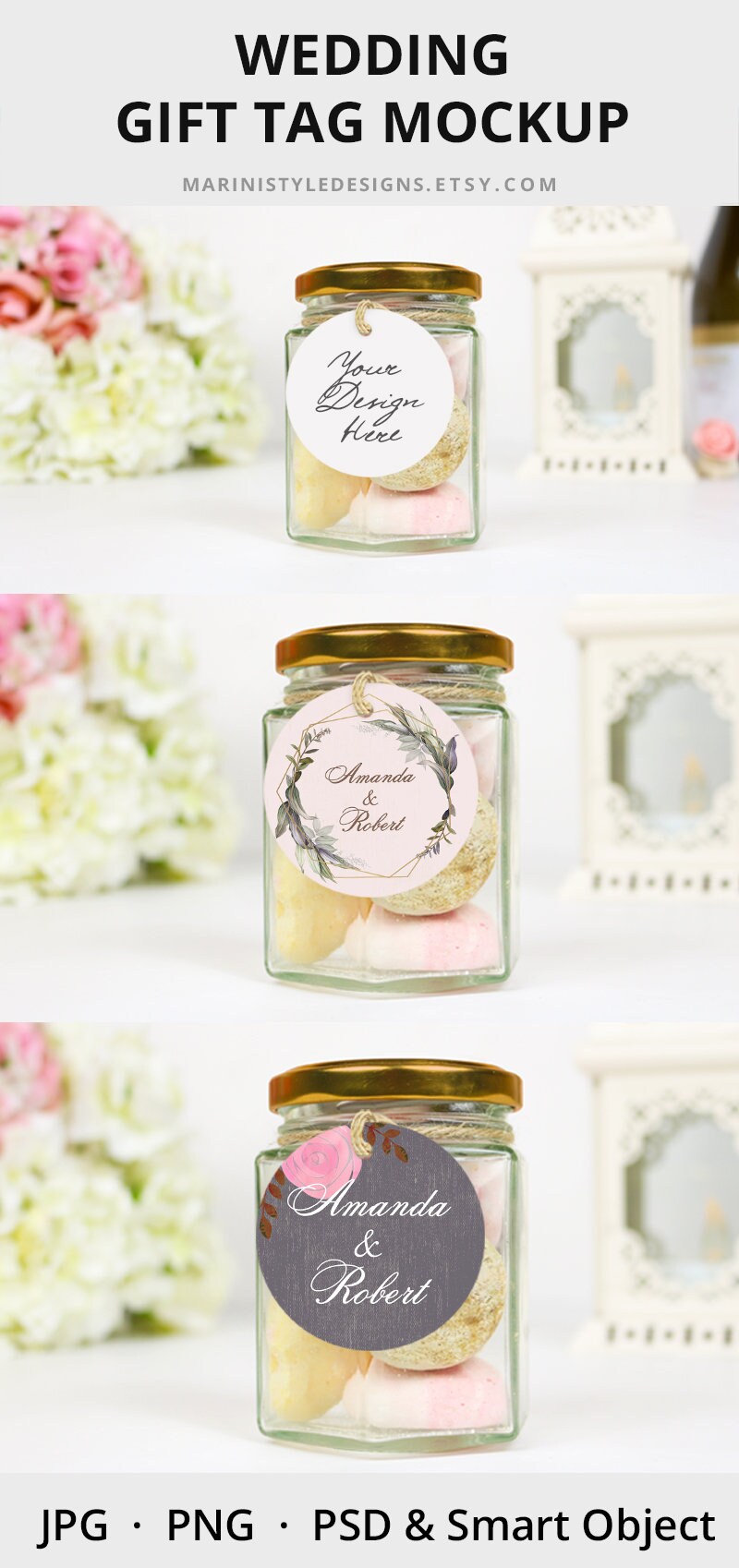 Round gift tag mockup Circle Tag Mockup Wedding Gift Tag | Etsy