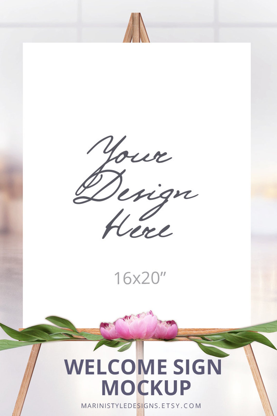 Vertical Easel Mockup Welcome Sign Mockup Wedding Sign - Etsy