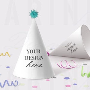 Party Hat Mockup, Printables Mockup, Paper Party Hat Mockup, Kids Party ...