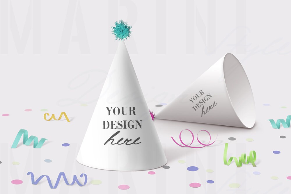 Partei Hut Mockup, Printables Mockup, Papier Party Hut Mockup, Kinder ...