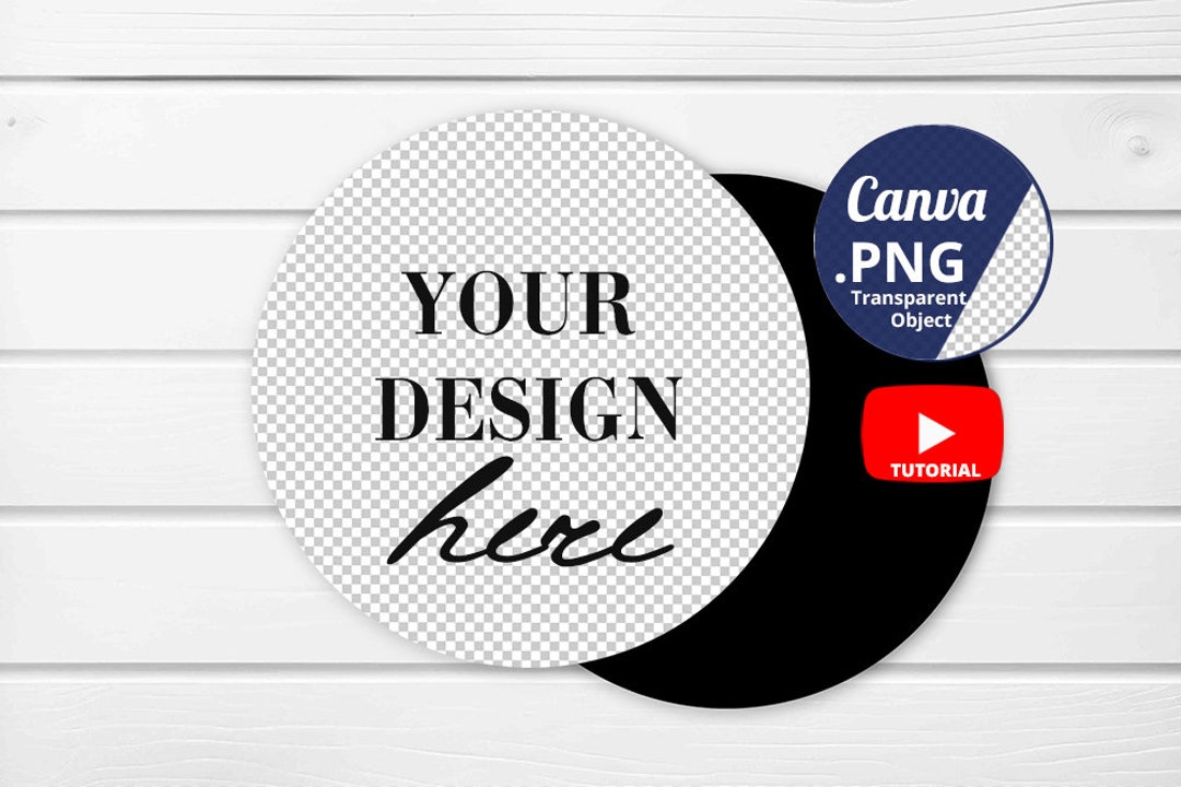 Round Magnet Mockup Canva PNG Transparent, Magnet Black Back Mockup ...
