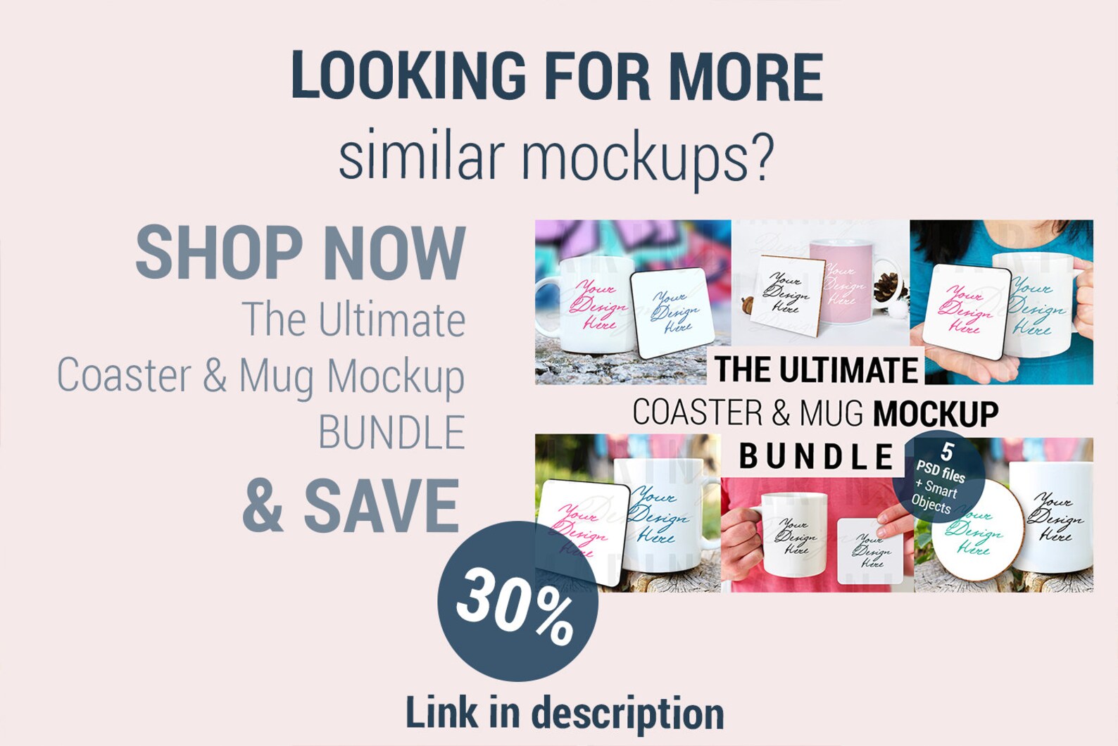 Mug & Coaster Mockup, Square Coaster and Mug Set Mock Up, Styled Stock ...