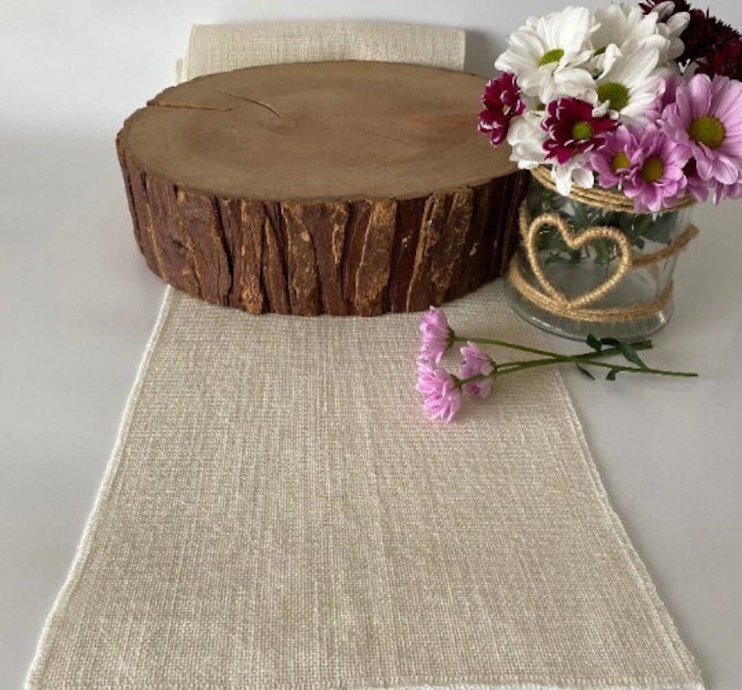 Ivory Cream Hessian Burlap Table Runner for Weddings & Events - Etsy