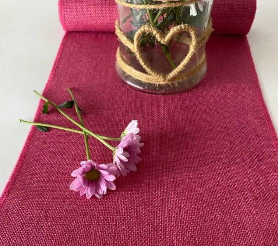 Dusky Pink Hessian Burlap Table Runner for Weddings & Events - Etsy