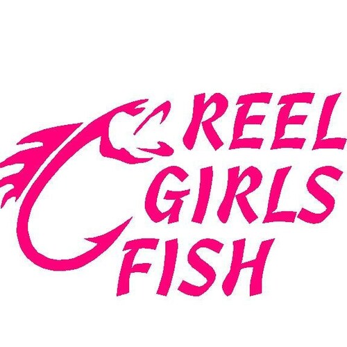 Reel Girls Fish Decal Window Decal Die Cut Sticker ANY COLOR - Etsy