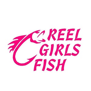Reel Girls Fish Decal Window Decal Die Cut Sticker ANY COLOR - Etsy