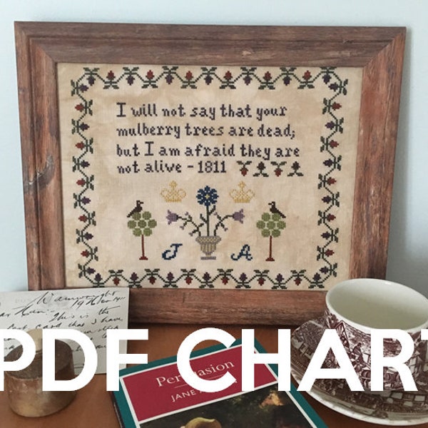 Jane Austen Cross Stitch Pattern - Etsy