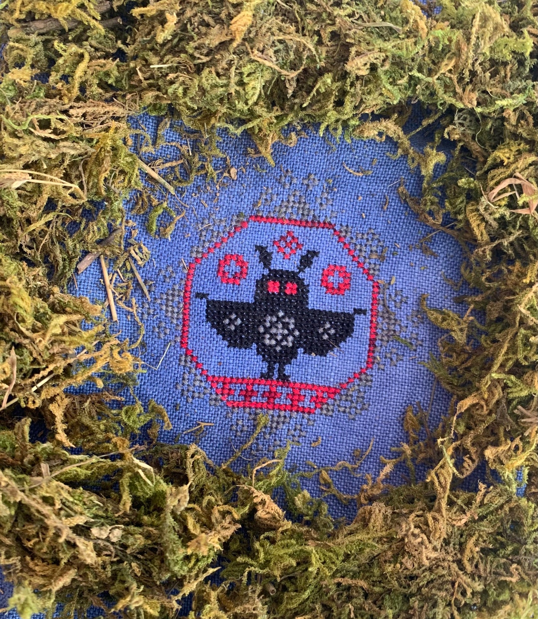 Quirky Quaker: Mothman - PDF Pattern - Cross Stitch - Darling & Whimsy Designs - Etsy