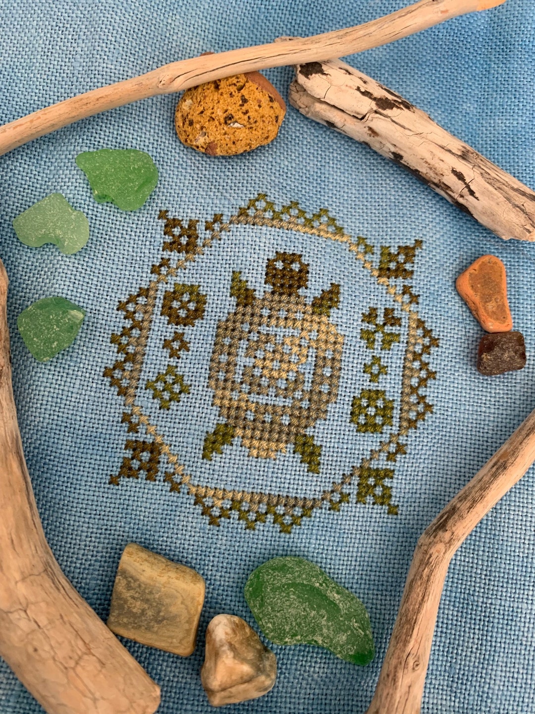 Quirky Quaker: Turtle - PDF Pattern - Cross Stitch - Darling & Whimsy ...