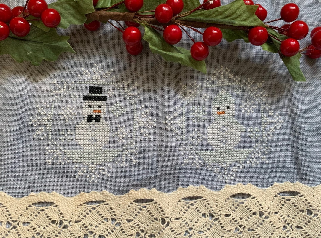 Quirky Quaker Snowfolk - PDF Pattern - Cross Stitch - Darling & Whimsy Designs - Etsy