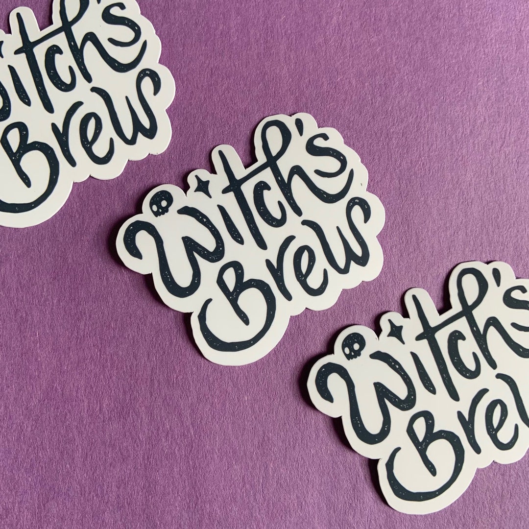 Witch's Brew ~ Hand Lettered Die-cut Sticker - Etsy