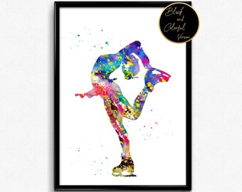 Ice skating poster | Etsy