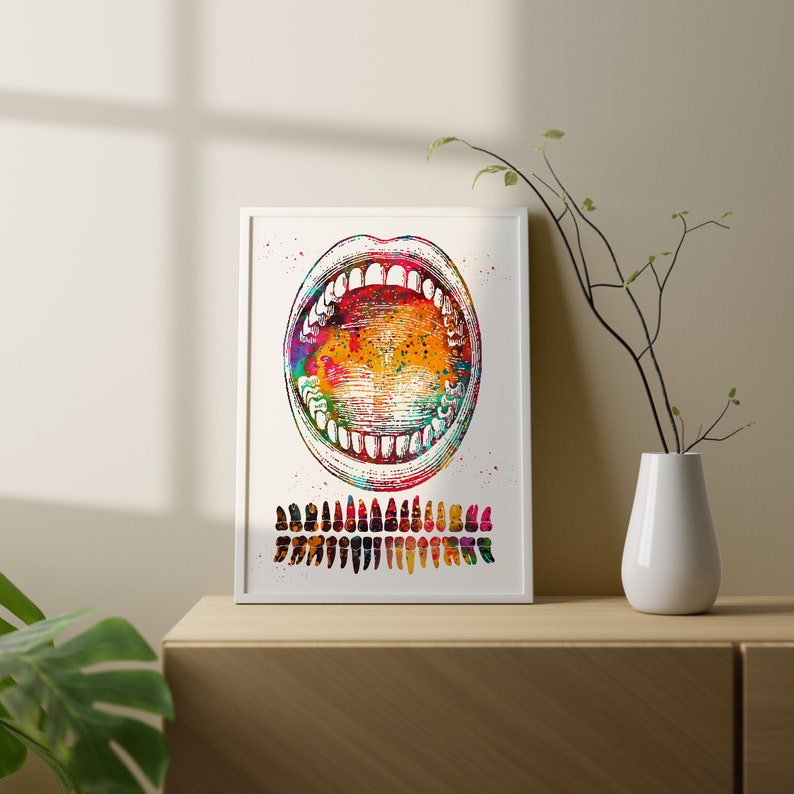 Tooth Chart Human Teeth Dental Hygienist Gift Dentist Teeth - Etsy