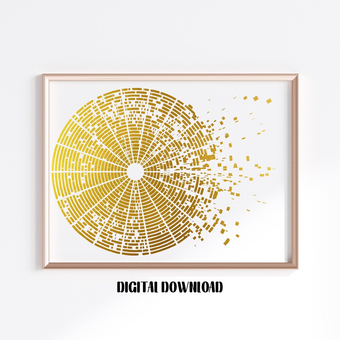 DNA Genome Sequence Poster Medical Science Golden Digital Printable ...