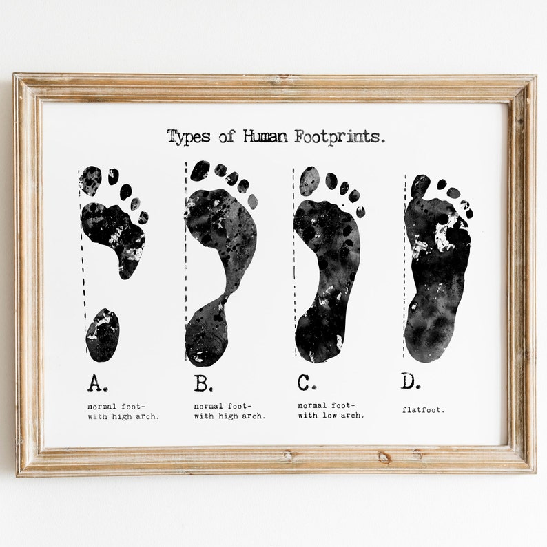 Footprints Anatomy Art: Podiatry Decor, Orthopedics Gift (digital ...